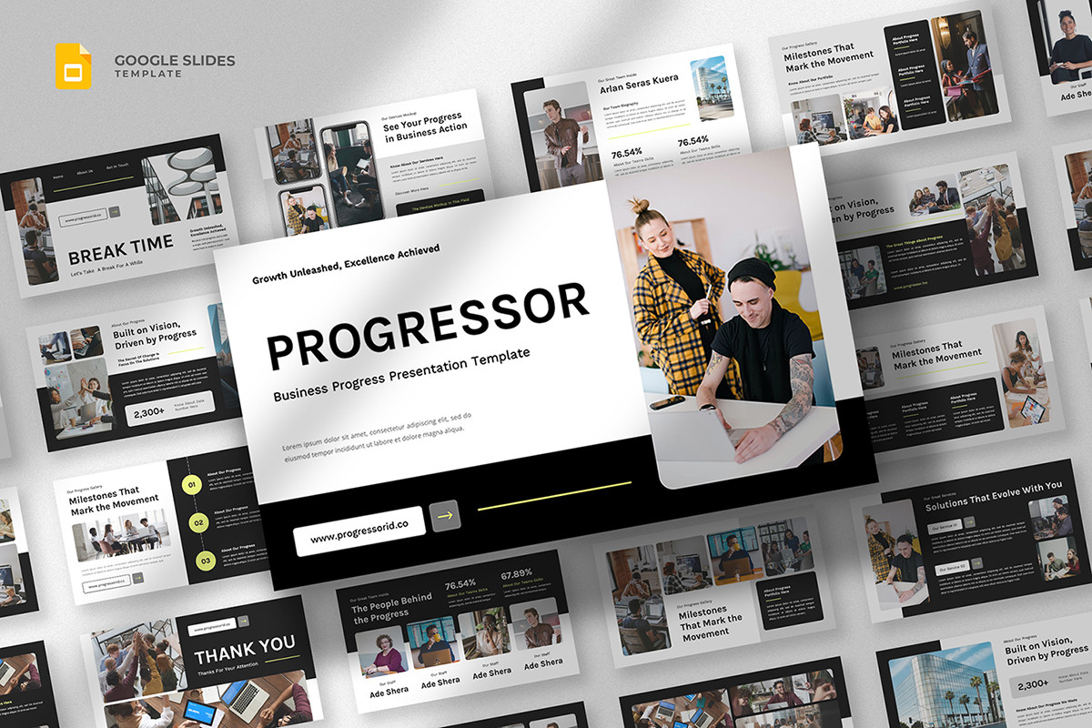 Business Progress Google Slides Template | Nulivo Market
