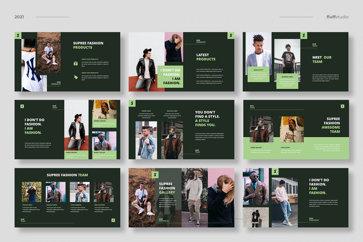 Supree - Men's Fashion Business Powerpoint Template | Nulivo Market