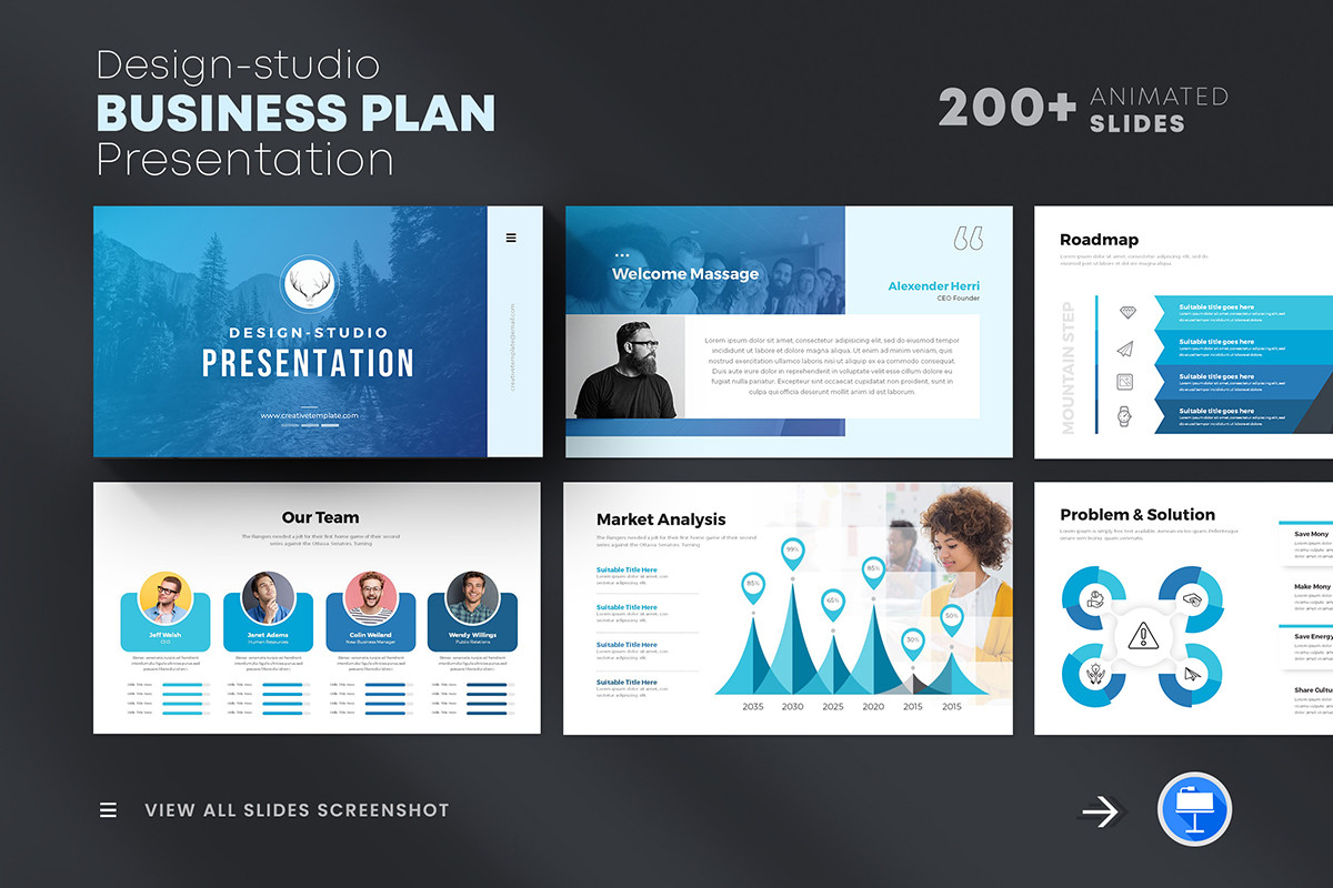 Business Plan Keynote Presentation Template | Nulivo Market