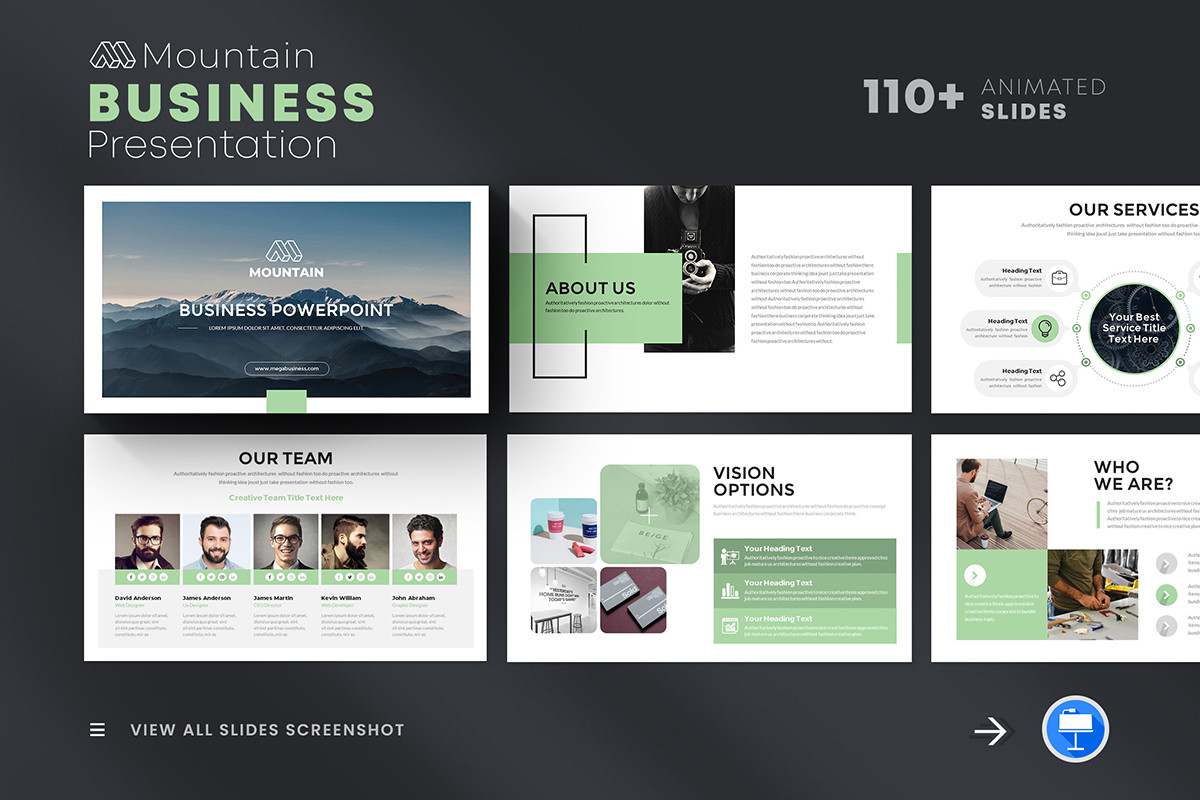 Mountain Business Keynote Presentation Template | Nulivo Market