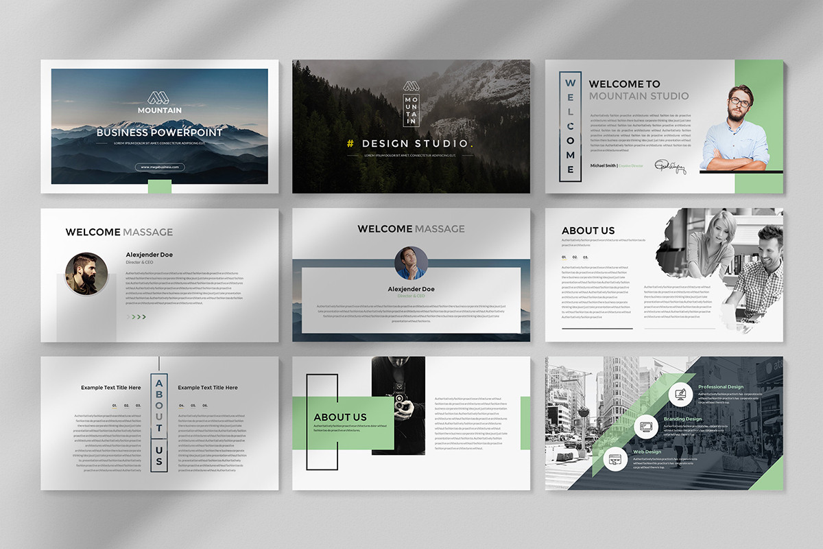 Mountain Business Keynote Presentation Template | Nulivo Market