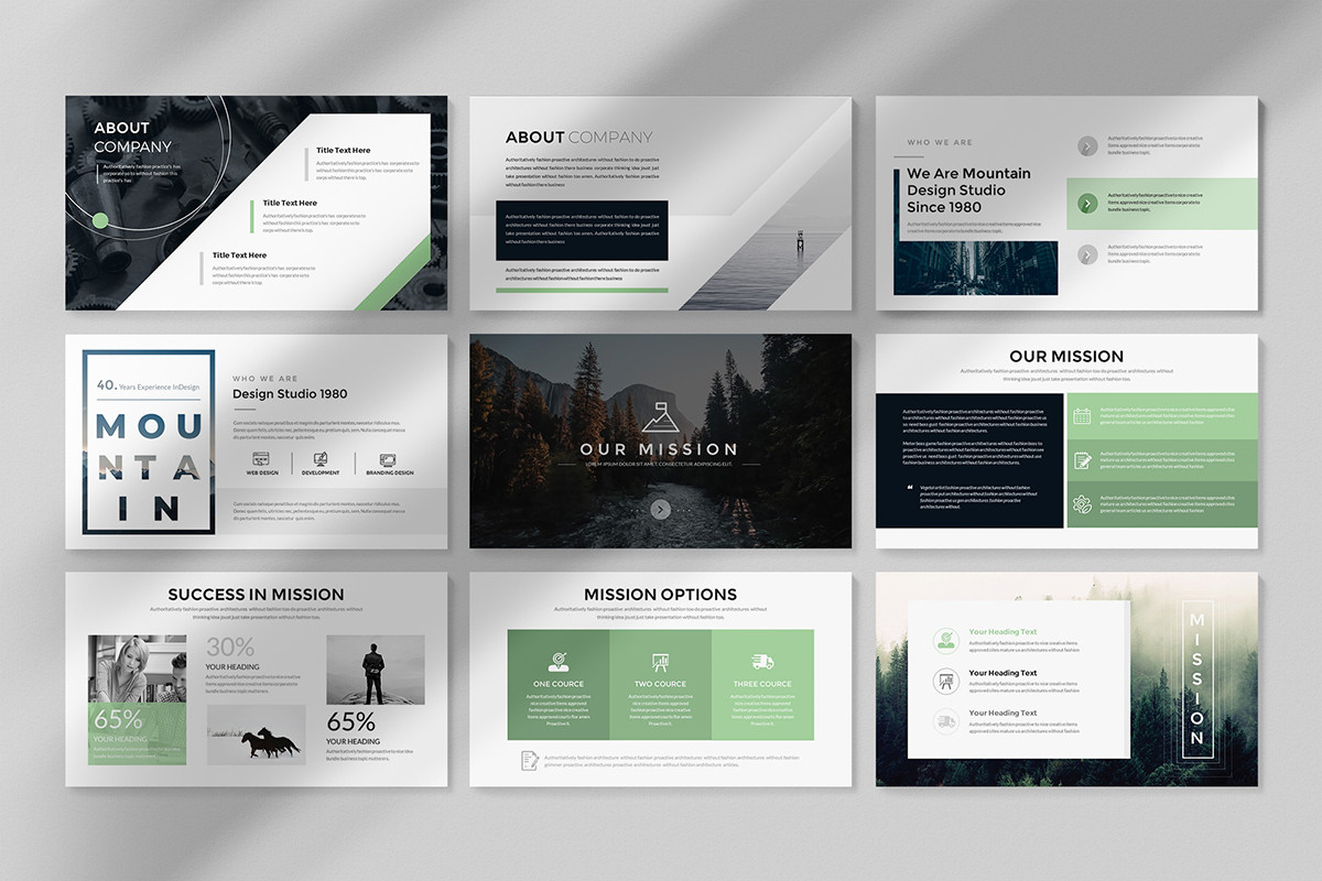 Mountain Business Keynote Presentation Template | Nulivo Market