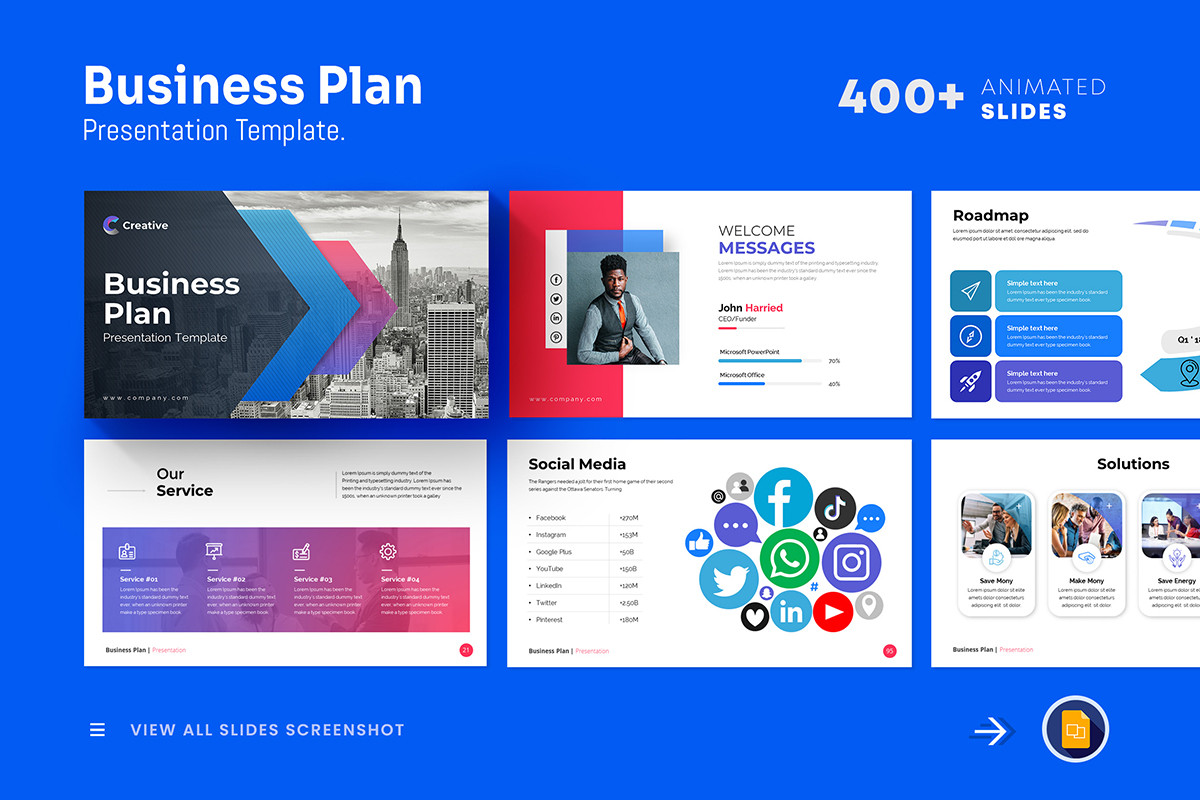 Business Plan Google Slides Presentation Template | Nulivo Market