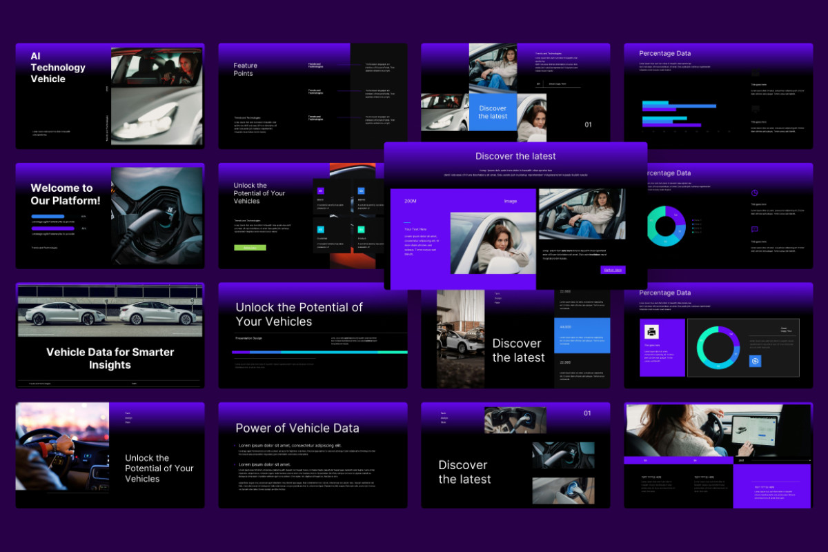 Vehicle AI technology PowerPoint Template | Nulivo Market