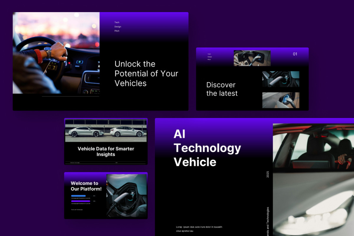 Vehicle AI technology PowerPoint Template | Nulivo Market