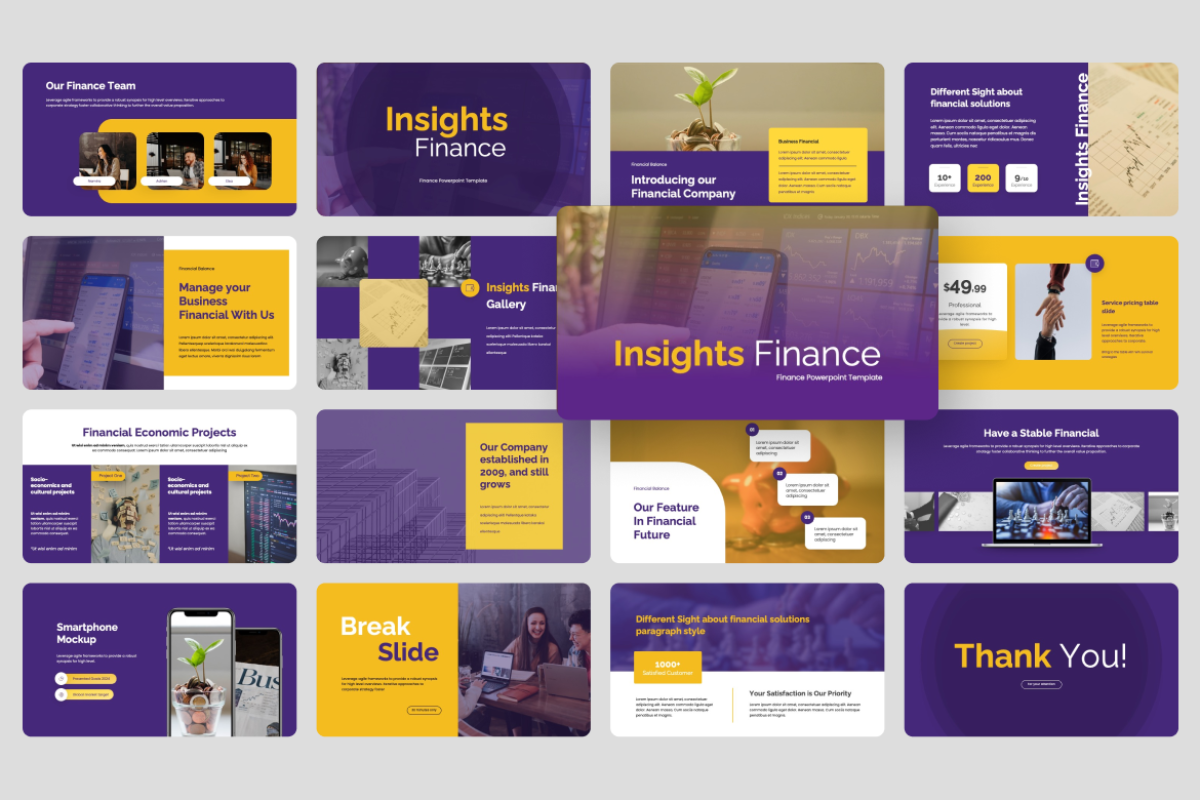 Insights Finance PowerPoint Template | Nulivo Market