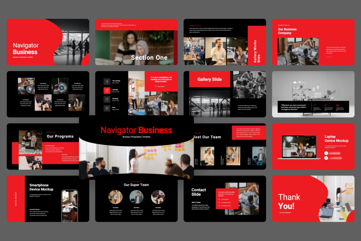 Navigator Business Keynote Template | Nulivo Market