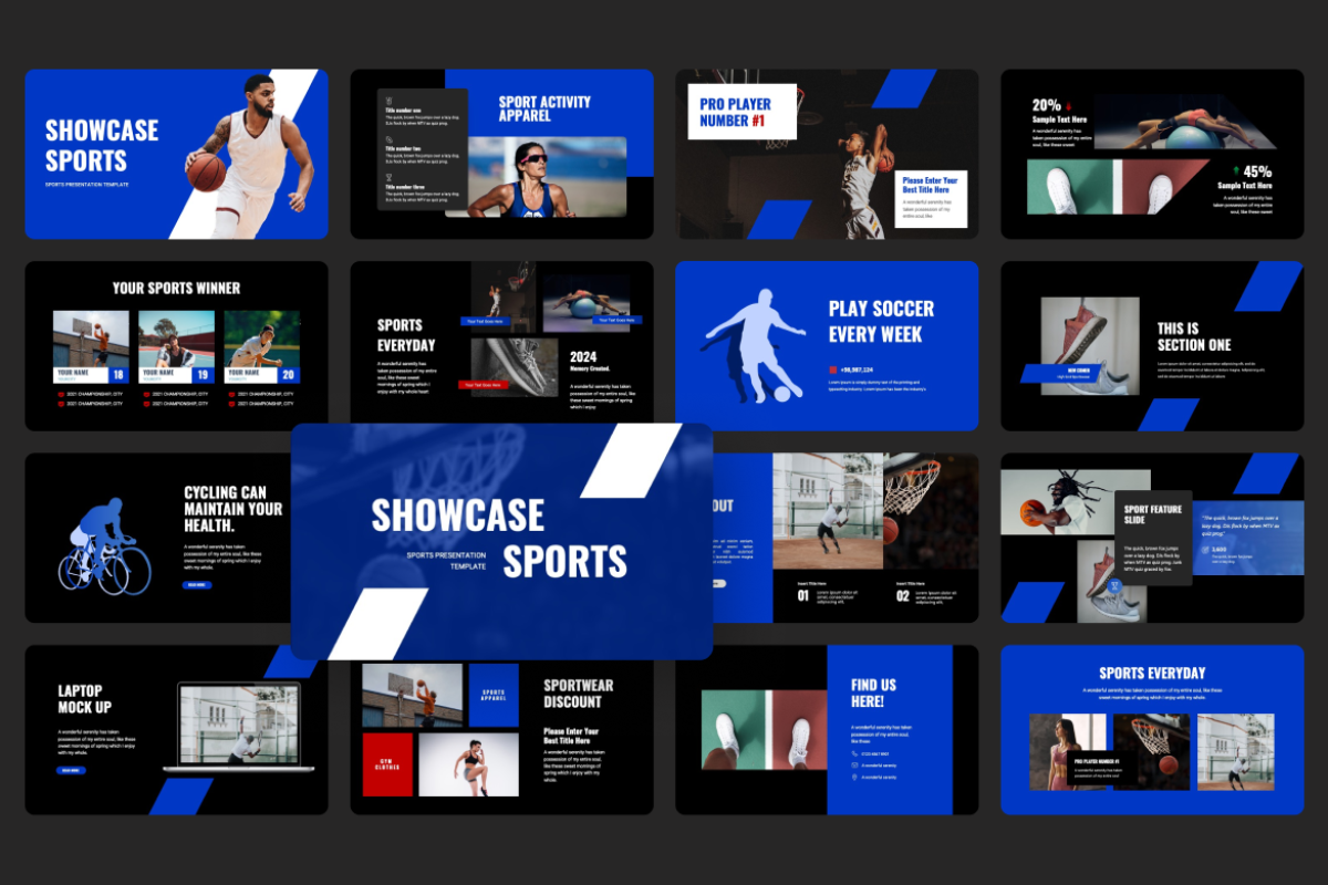 Showcase Sports Google Slide Template | Nulivo Market