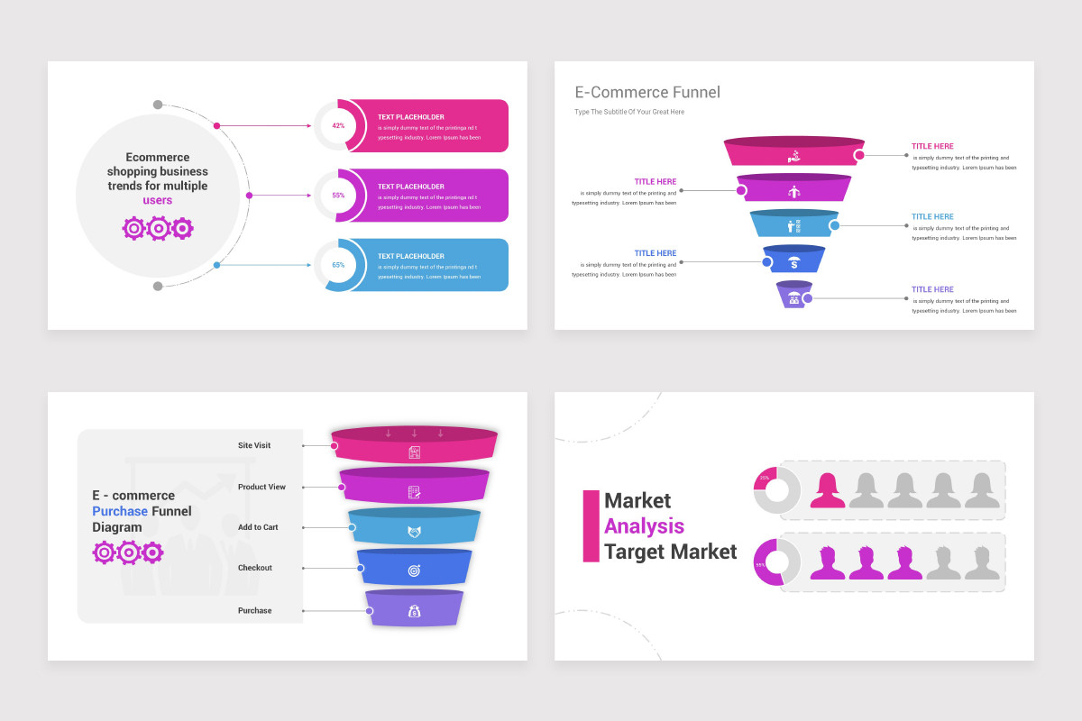 E-Commerce Business Powerpoint Presentation Template | Nulivo Market