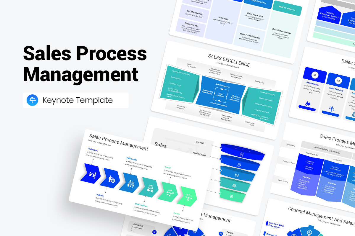 Sales Process Management Keynote Presentation Template | Nulivo Market