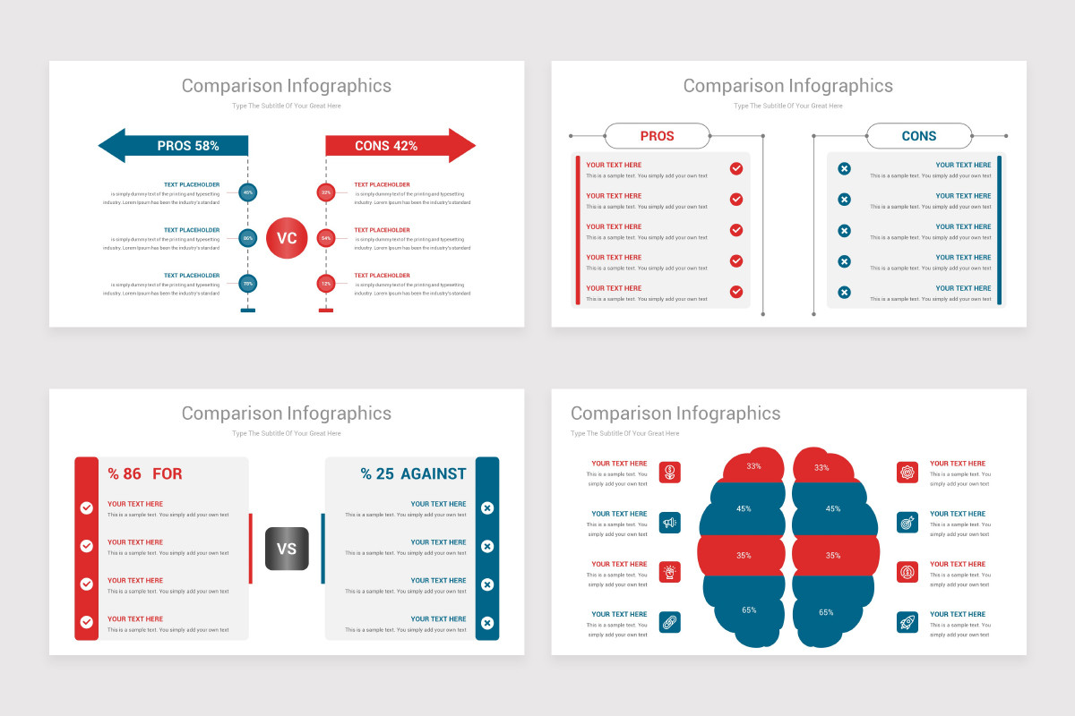 Comparison Chart Keynote Infographics Template | Nulivo Market