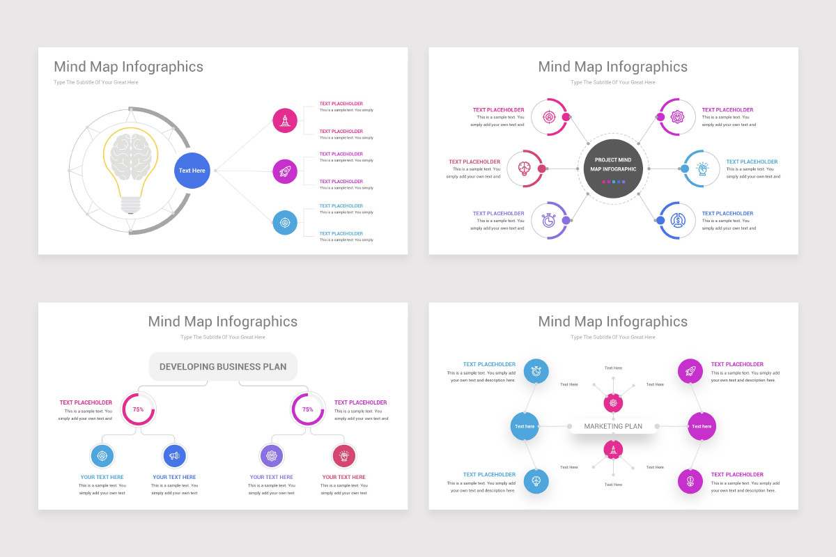 Mind Map Diagrams Keynote Presentation Template | Nulivo Market