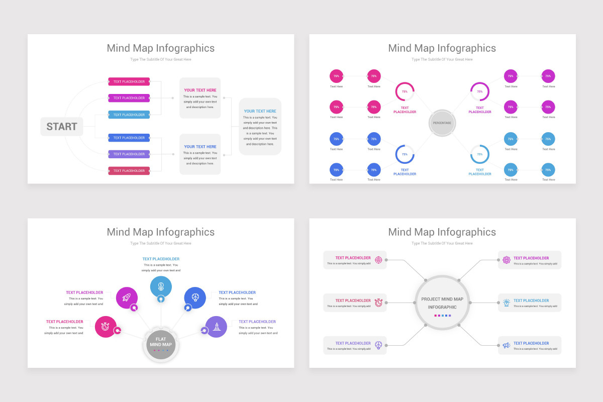Mind Map Diagrams Keynote Presentation Template | Nulivo Market