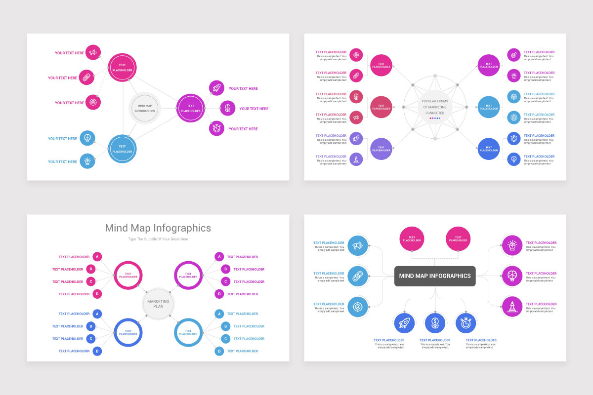 Mind Map Diagrams Keynote Presentation Template | Nulivo Market