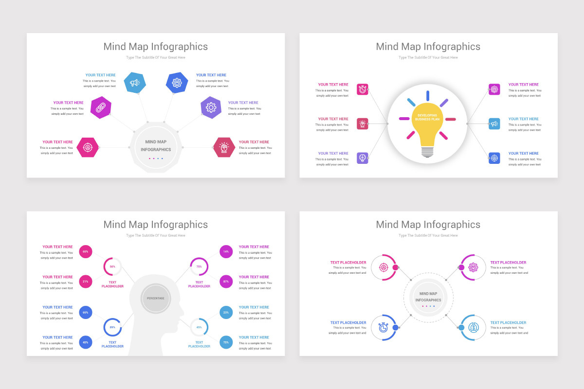 Mind Map Diagrams Keynote Presentation Template | Nulivo Market