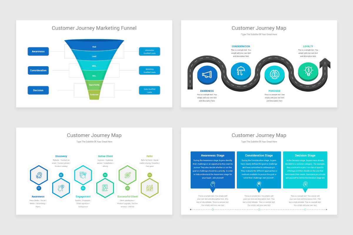 Customer Journey Map Google Slides Template diagrams | Nulivo Market