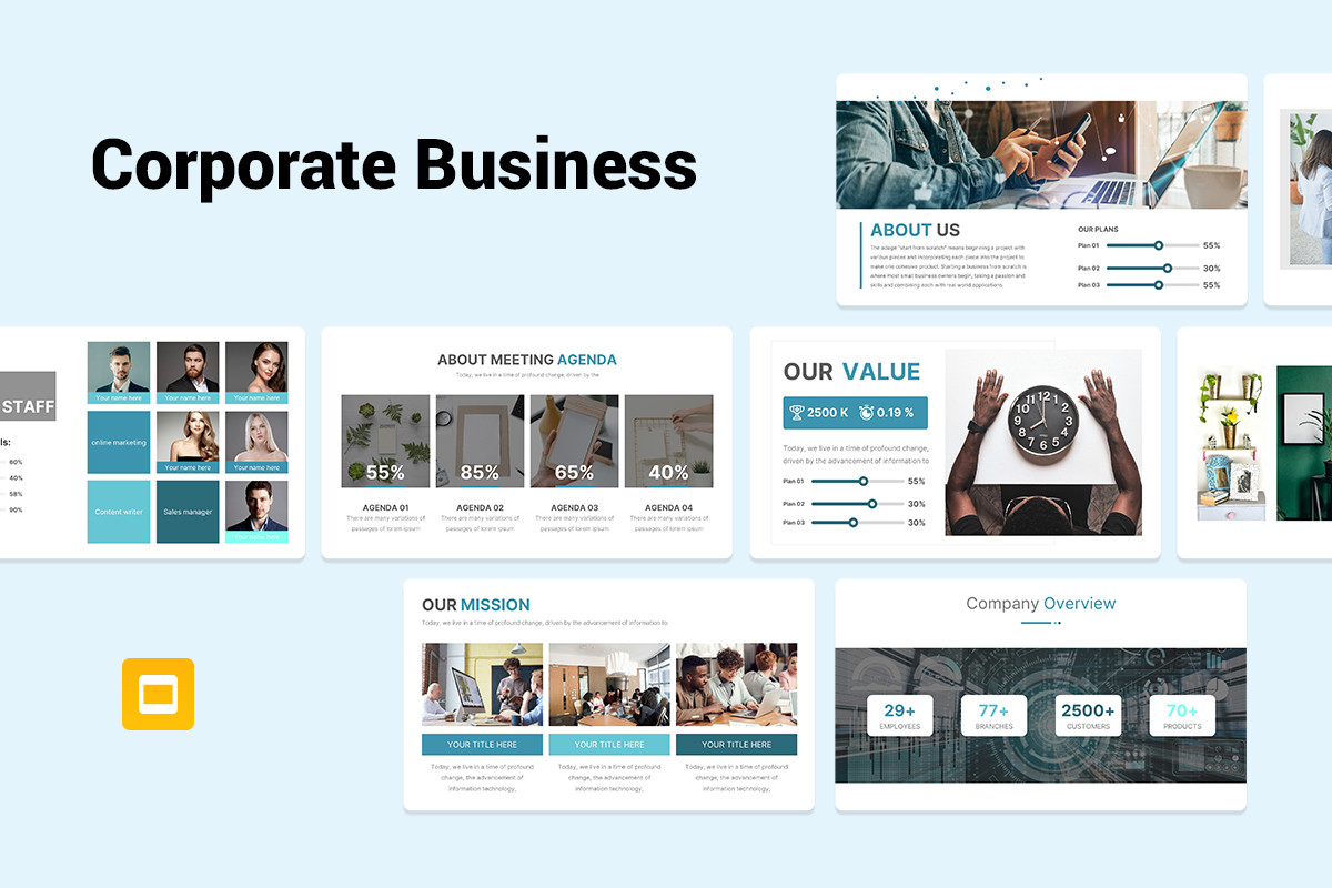 Corporate Business Google Slides Presentation Template | Nulivo Market