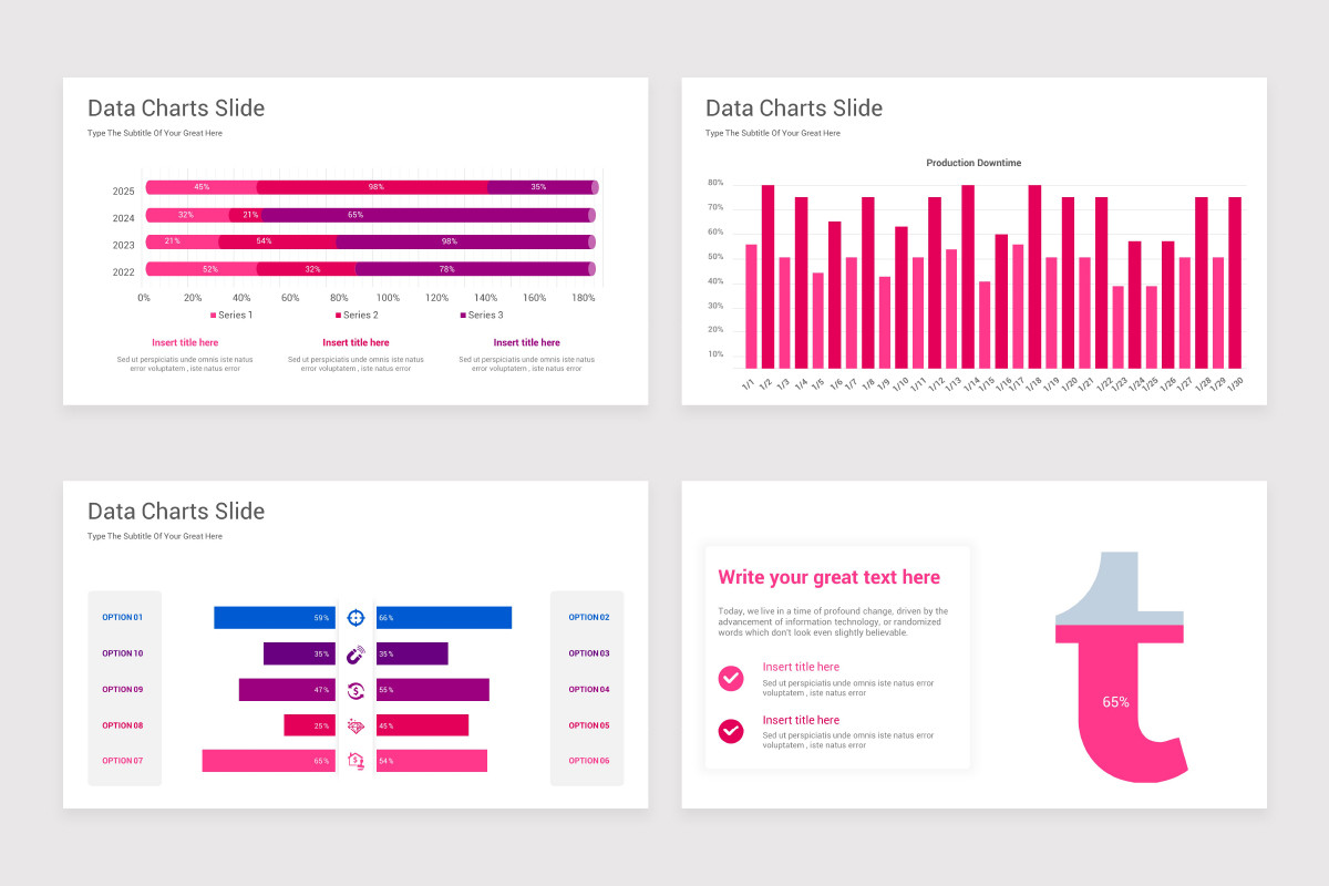 Editable Data Charts Google Slides Presentation Template | Nulivo Market