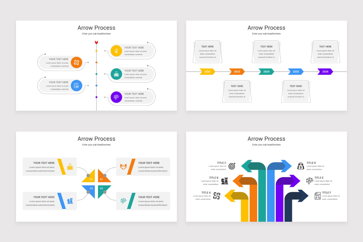 Arrow Process Powerpoint Template | Nulivo Market