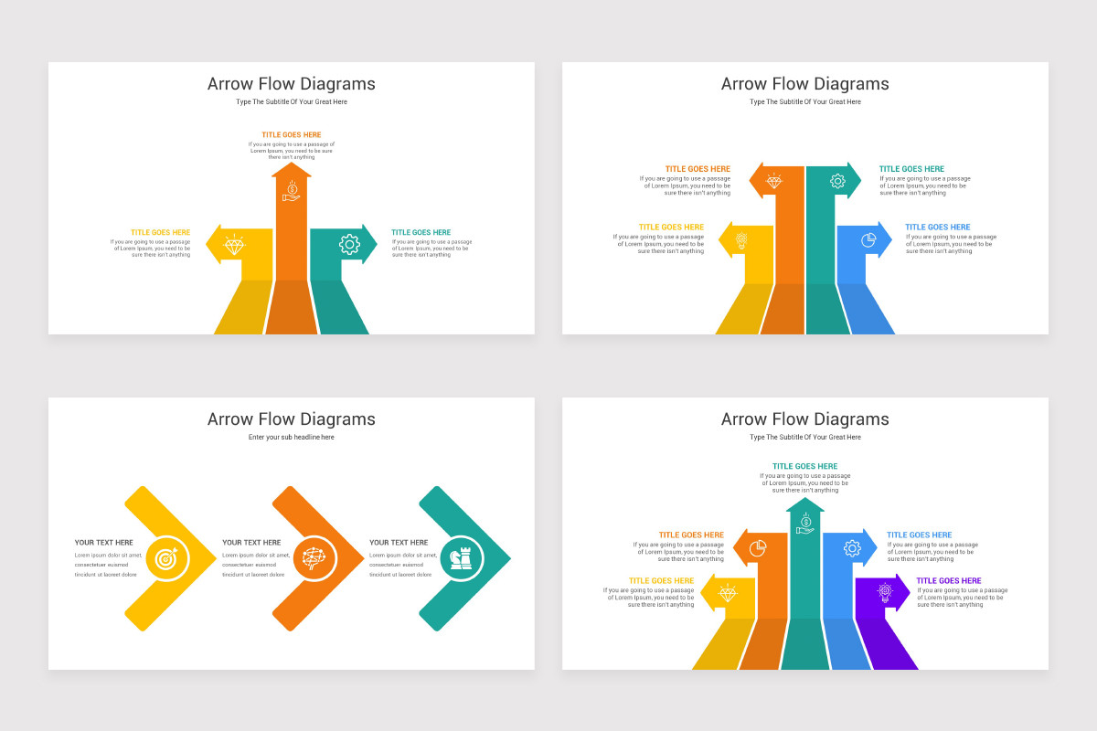 Arrow Flow Diagram Powerpoint Template | Nulivo Market