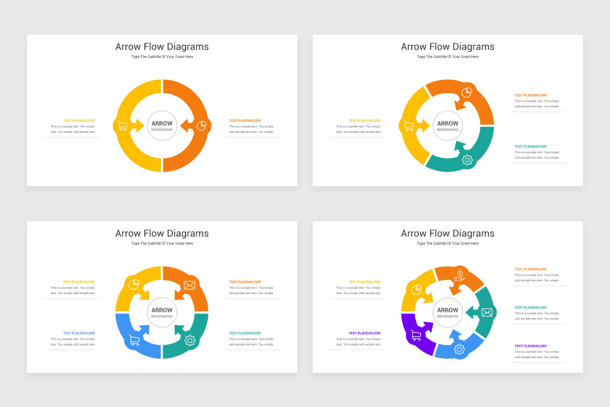 Arrow Flow Diagram Powerpoint Template | Nulivo Market