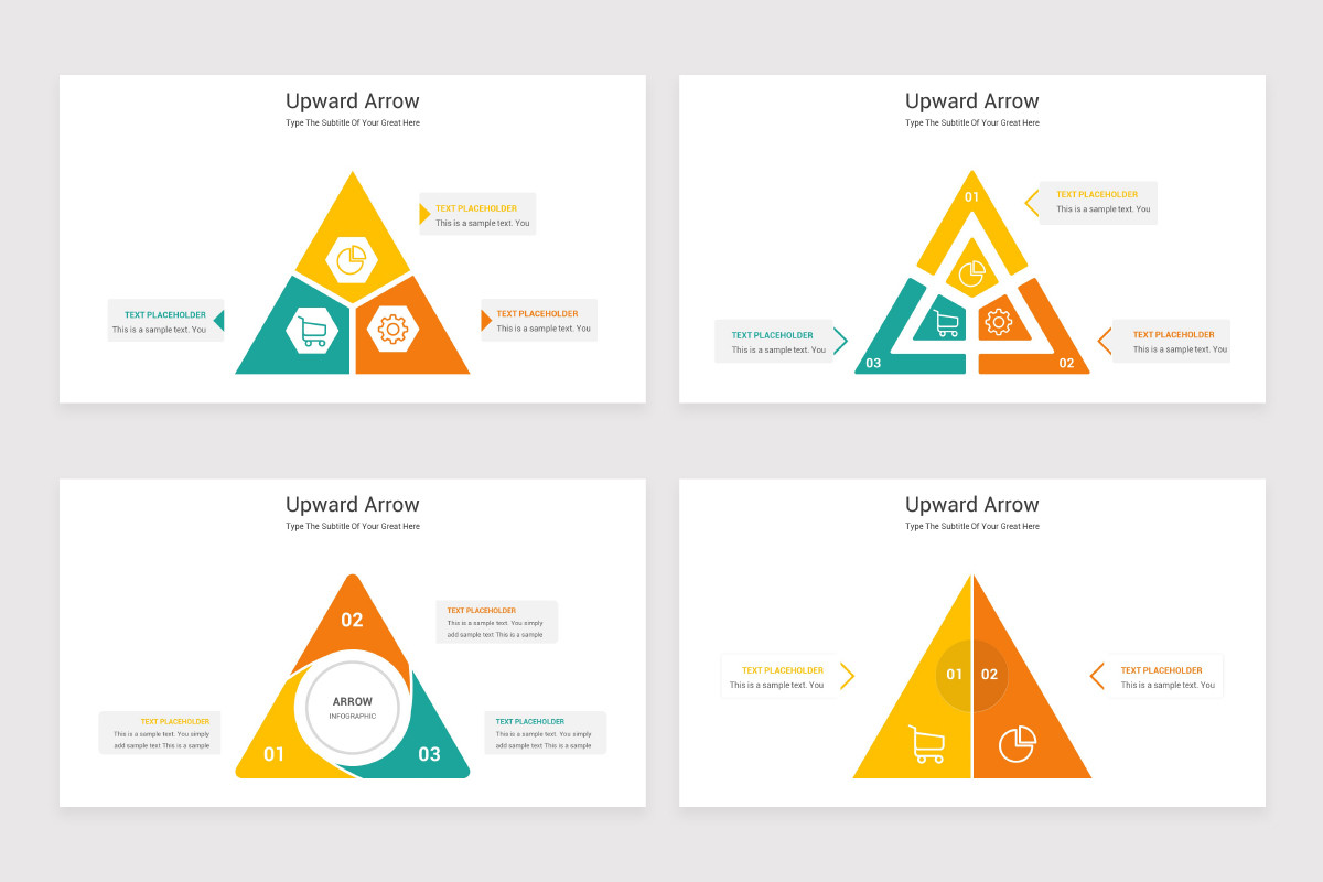 Upward Arrow Diagram PowerPoint Template | Nulivo Market