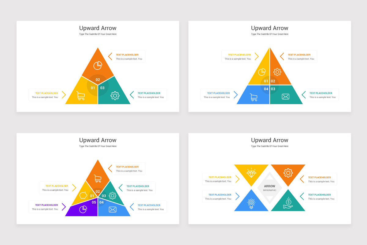 Upward Arrow Diagram PowerPoint Template | Nulivo Market