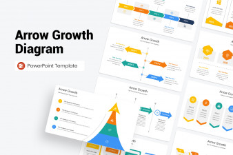 Arrow Growth Diagram PowerPoint Template | Nulivo Market
