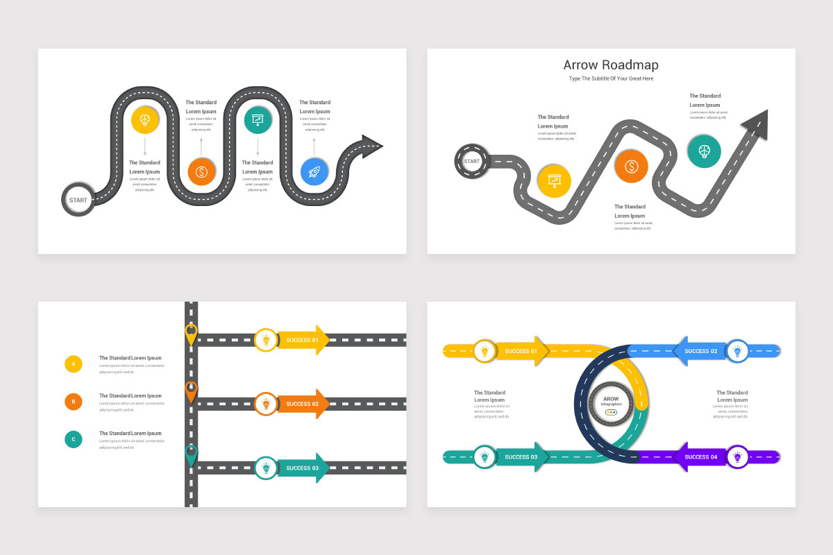 Arrow Roadmap PowerPoint Template | Nulivo Market