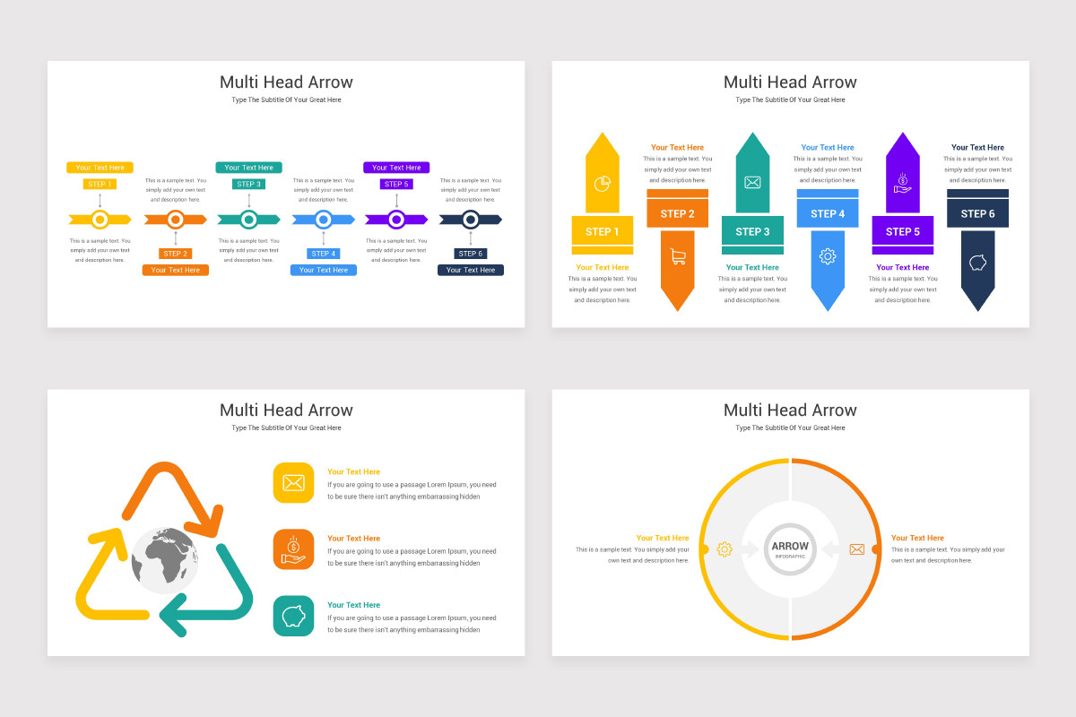 Multi Head Arrow PowerPoint Template | Nulivo Market
