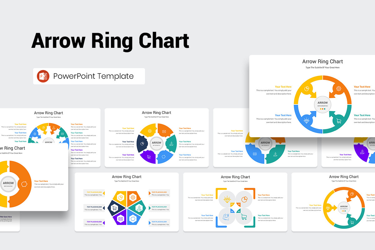 Arrow Ring Chart PowerPoint Template | Nulivo Market