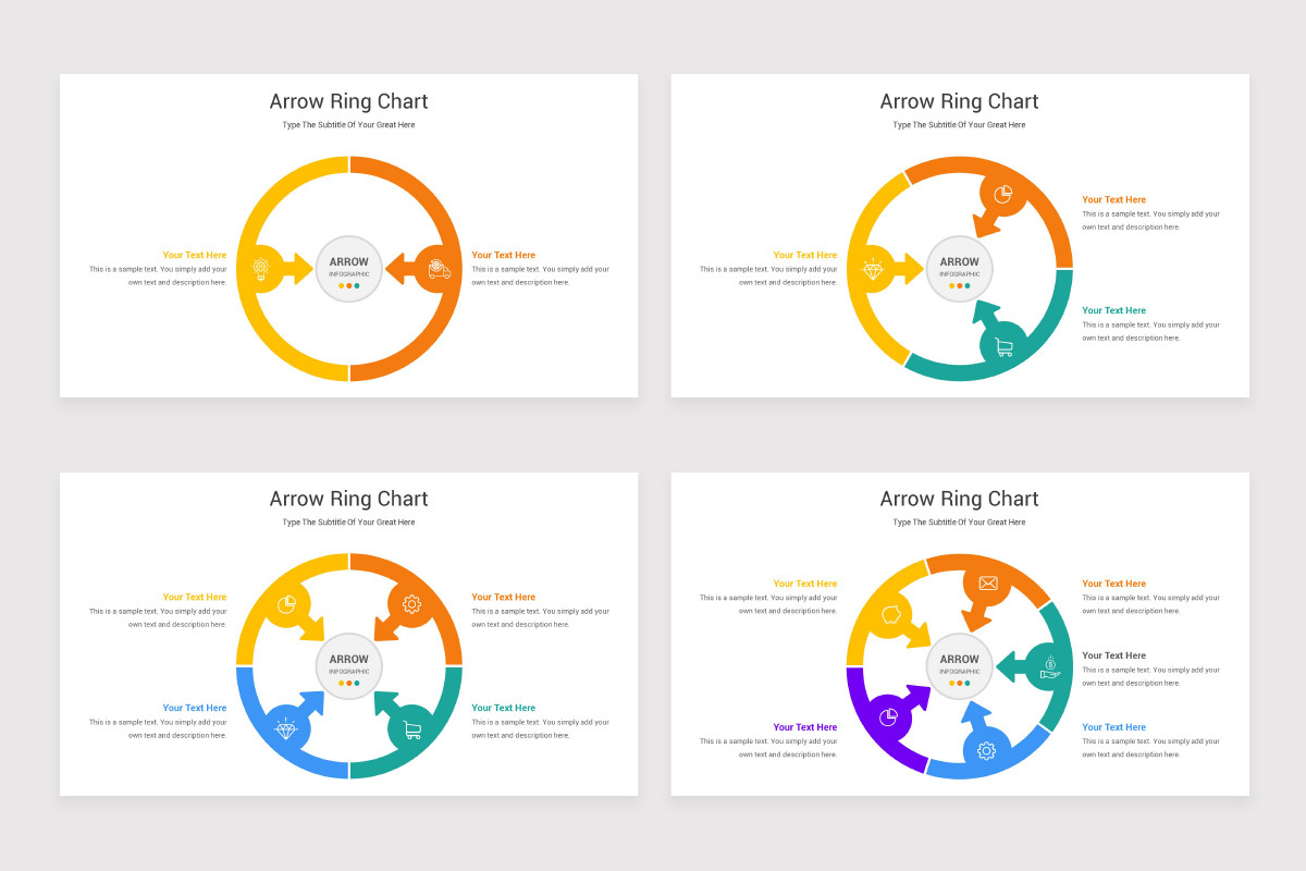 Arrow Ring Chart PowerPoint Template | Nulivo Market
