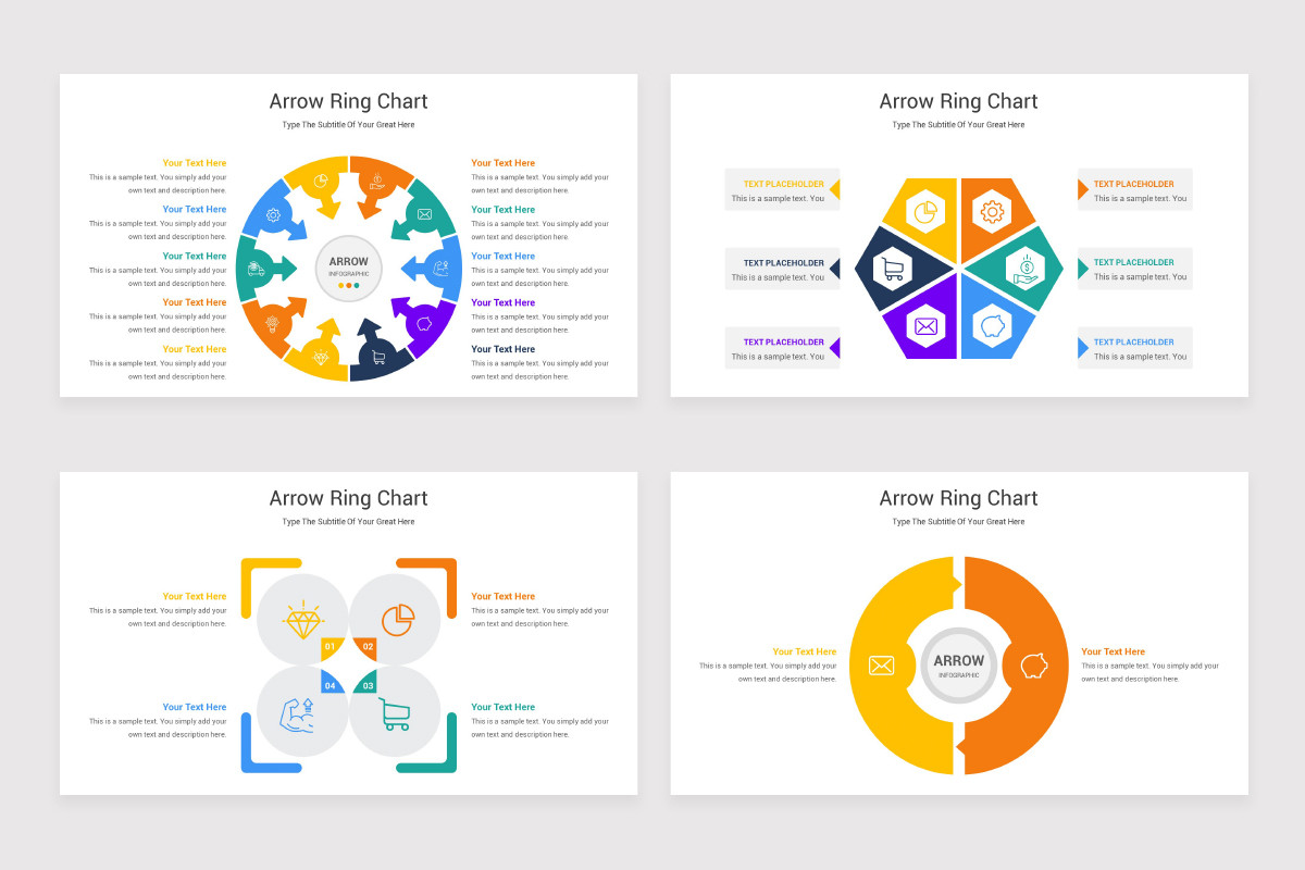 Arrow Ring Chart PowerPoint Template | Nulivo Market