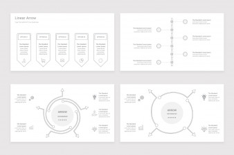 Linear Arrow Diagram PowerPoint Template | Nulivo Market