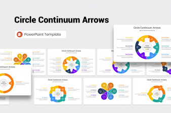 Circle Continuum Arrows PowerPoint Template | Nulivo Market