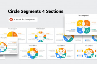 Circle Segments 4 Sections PowerPoint Template | Nulivo Market