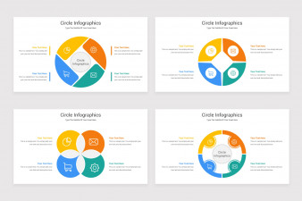 Circle Segments 4 Sections PowerPoint Template | Nulivo Market