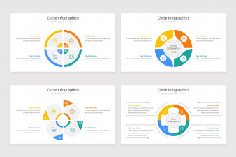 Circle Segments 4 Sections PowerPoint Template | Nulivo Market