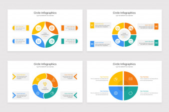 Circle Segments 4 Sections PowerPoint Template | Nulivo Market