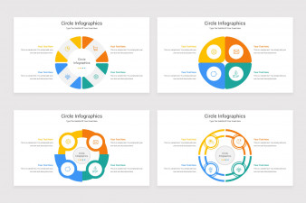 Circle Segments 4 Sections PowerPoint Template | Nulivo Market