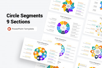 Circle Segments 9 Sections PowerPoint Template | Nulivo Market
