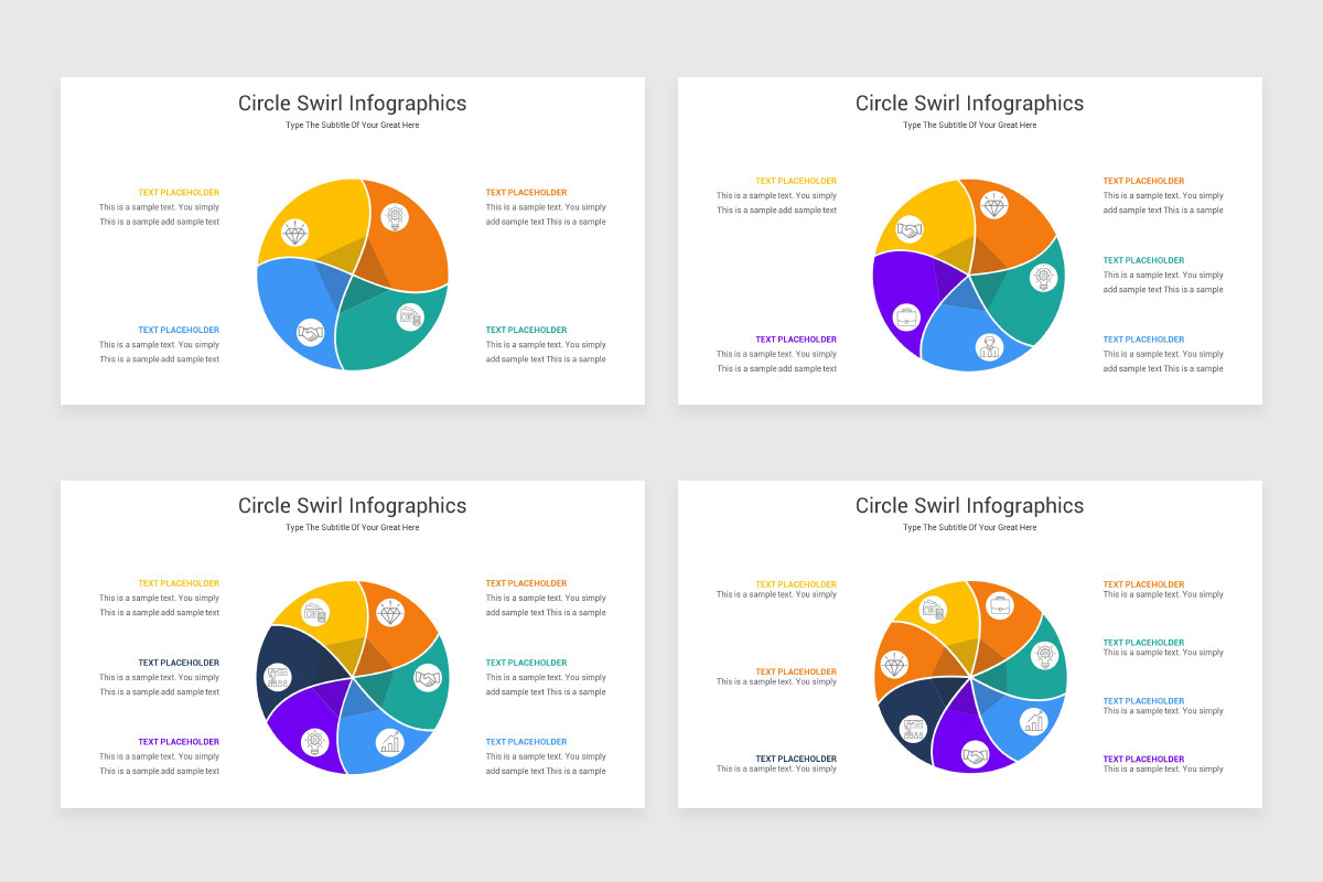 Circle Swirl Diagram PowerPoint Template | Nulivo Market