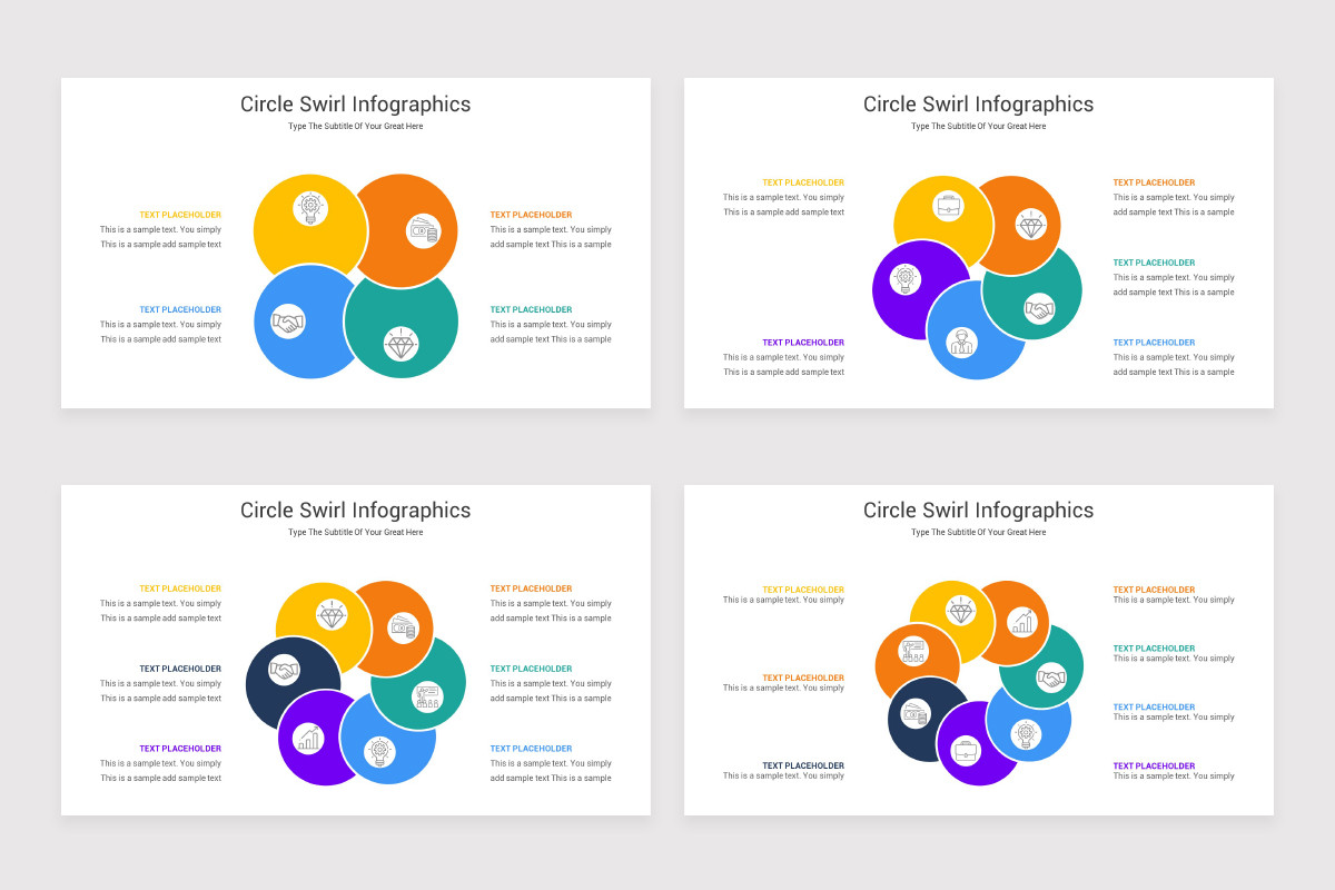 Circle Swirl Diagram PowerPoint Template | Nulivo Market