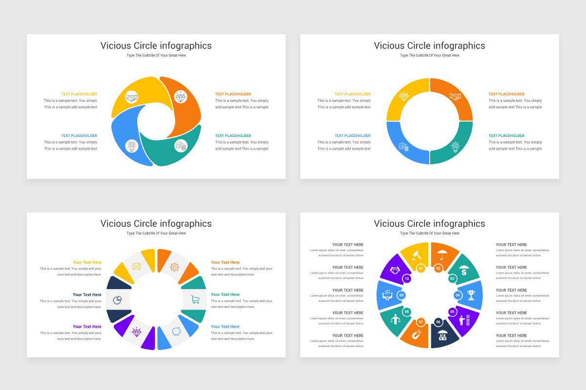 Vicious Circle Diagram PowerPoint Template | Nulivo Market