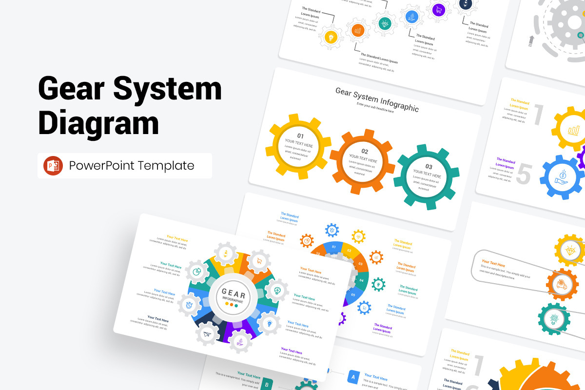 Gear System Diagram PowerPoint Template | Nulivo Market
