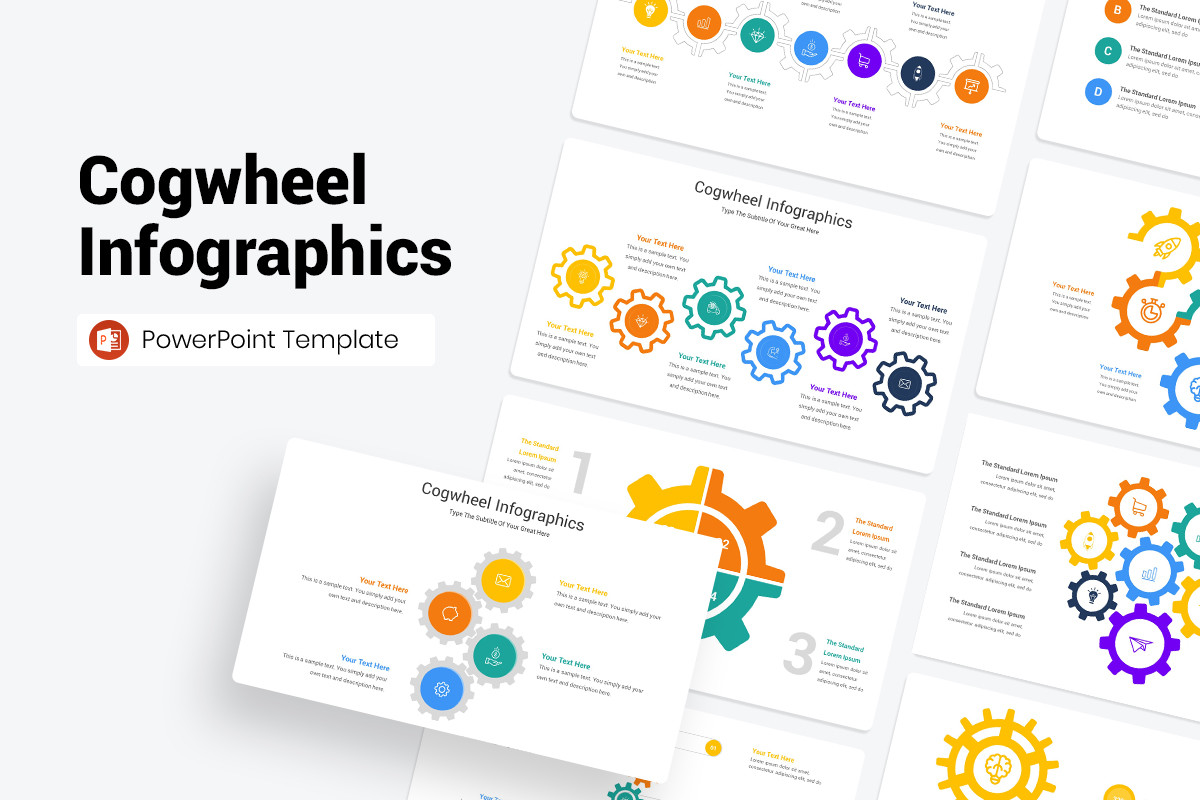 Cogwheel Infographics PowerPoint Template | Nulivo Market