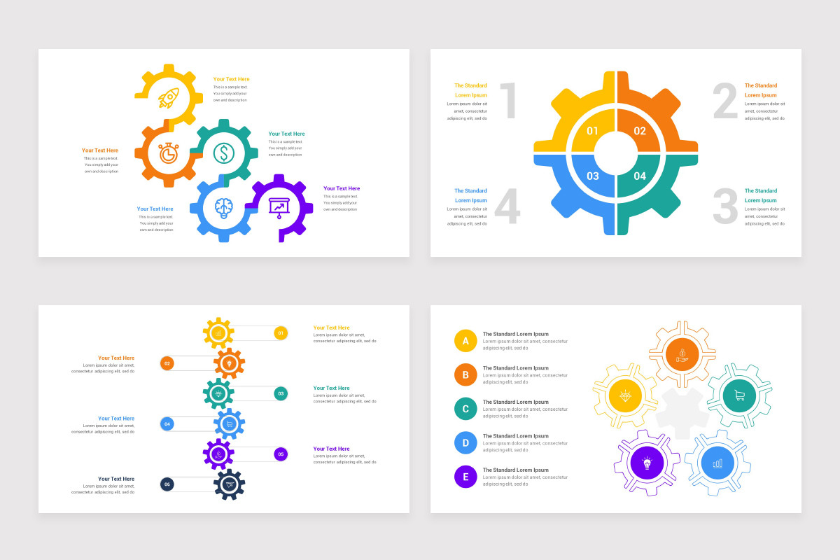 Cogwheel Infographics PowerPoint Template | Nulivo Market