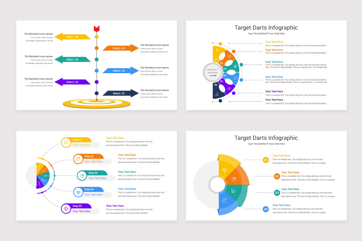 Target Darts Diagram PowerPoint Template | Nulivo Market