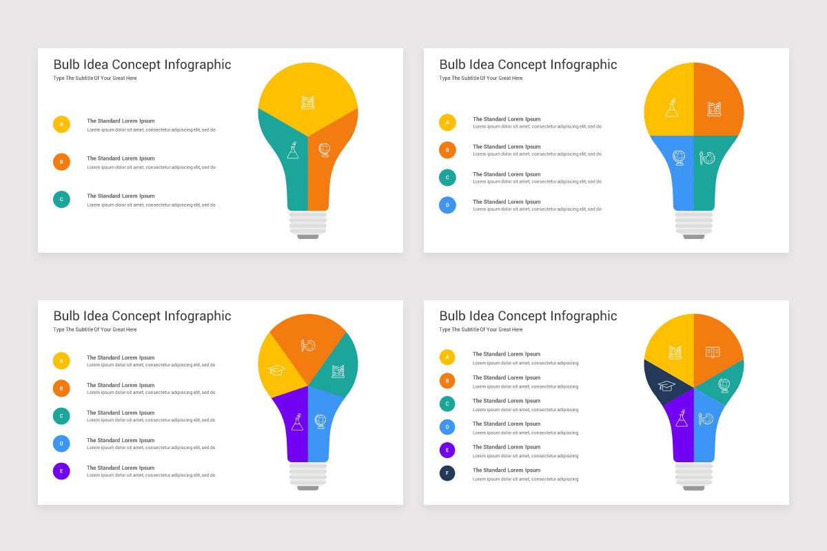 Bulb Idea Concept Infographic PowerPoint Template | Nulivo Market