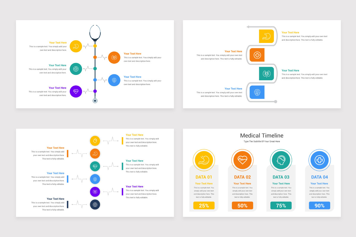 Medical Timeline Diagram PowerPoint Template | Nulivo Market